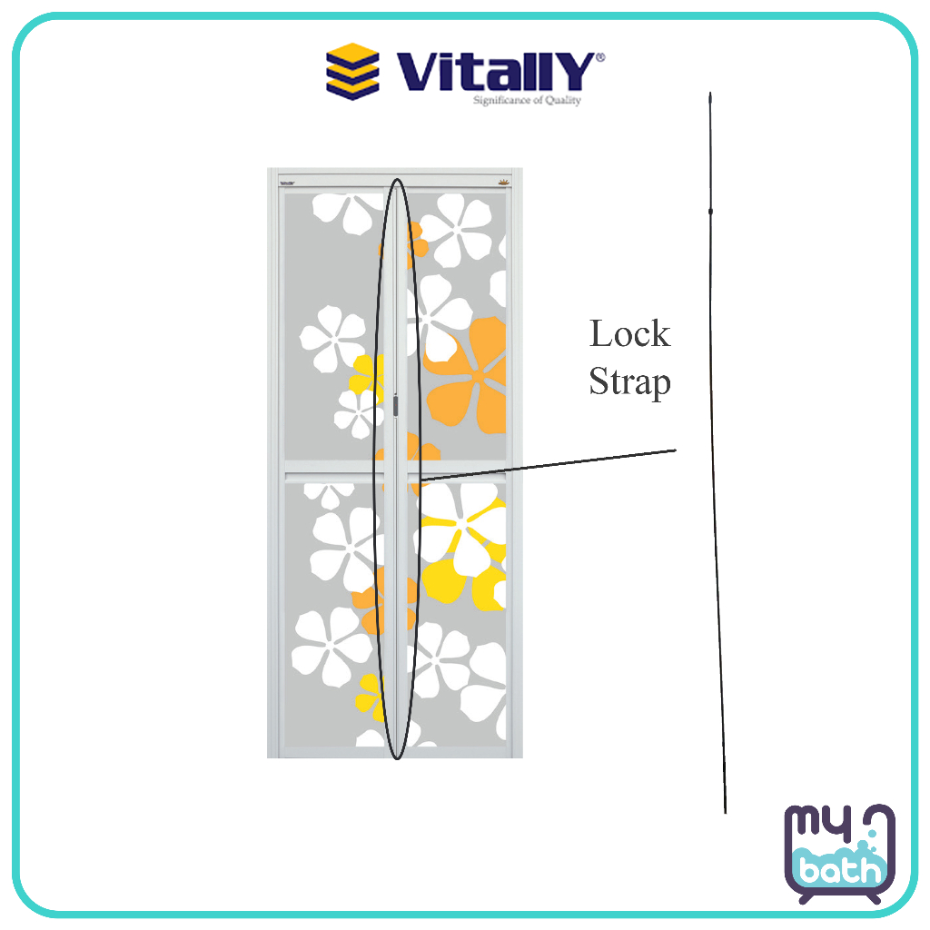 Vitally Bi-Fold Door Replacement Lock Strap | Toilet Door | Pintu Bilik ...