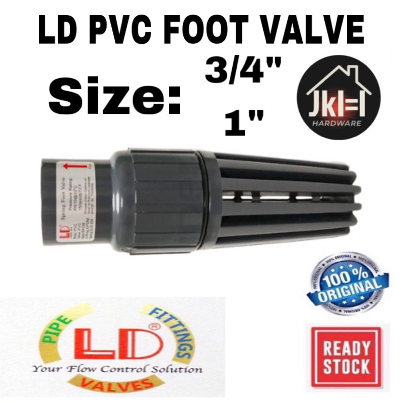 (100%ORIGINAL) 3/4" 1" LD PVC FOOT VALVE "MADE IN TAIWAN" | Shopee Malaysia