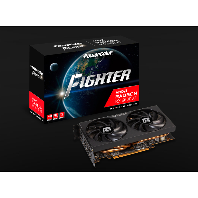 PowerColor Fighter AMD Radeon RX 6600 XT Gaming Graphics Card with 8GB ...