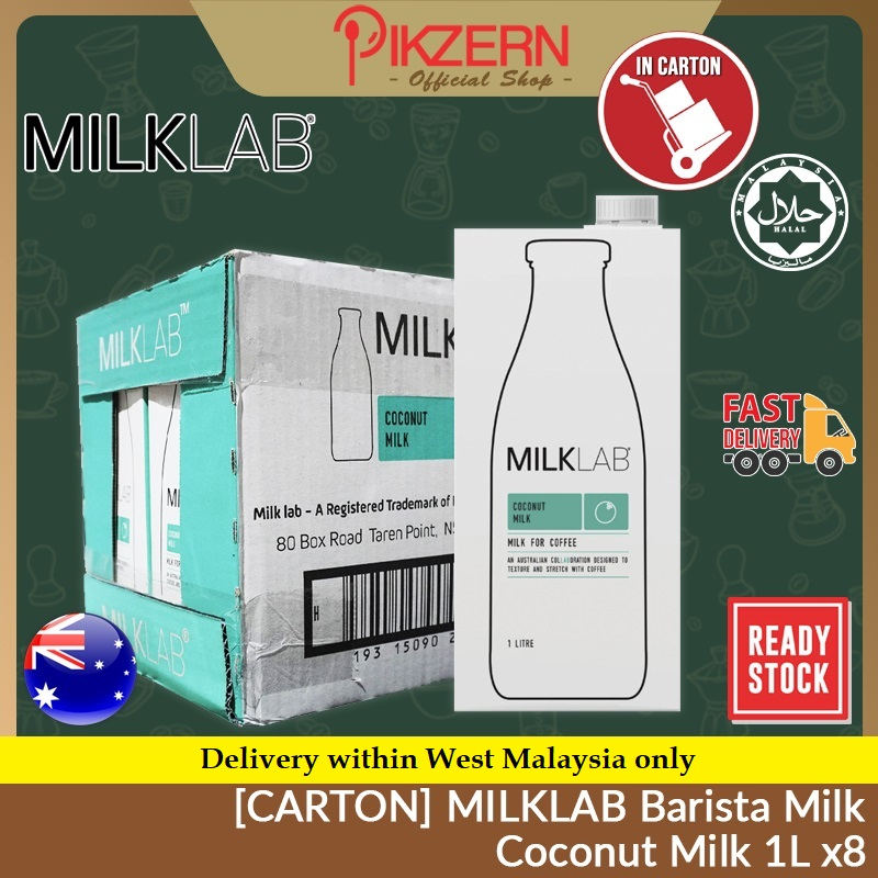 🌟 FREE DELIVERY🌟 MILKLAB(Carton) 1Lx8 Coconut Barista Milk Halal Vegan ...