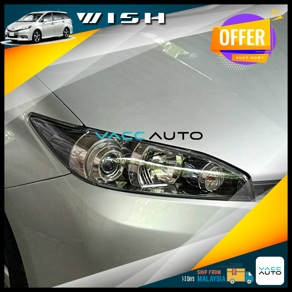 Toyota Wish 2009 - 2017 Headlamp Plastic Cover Car Replacement Spare ...