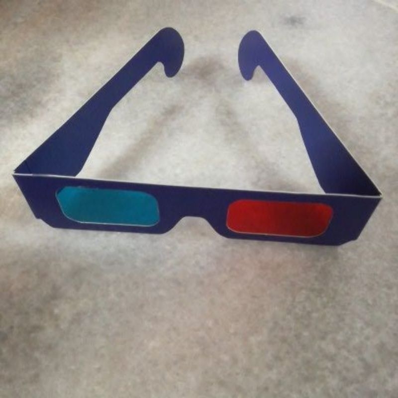 3D Anaglyph Paper Glasses (Red Cyan Blue) | Shopee Malaysia