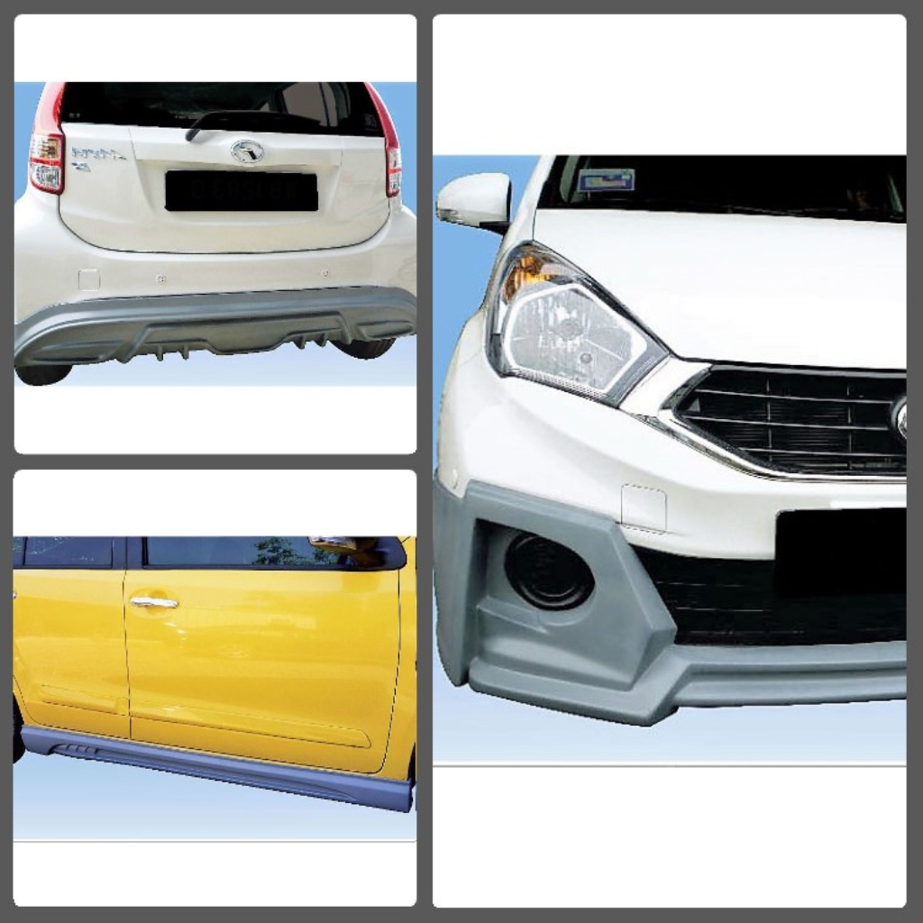 Perodua Myvi 2nd Generation 2015 Wald PU Body Kit Skirting Ready Stock ...