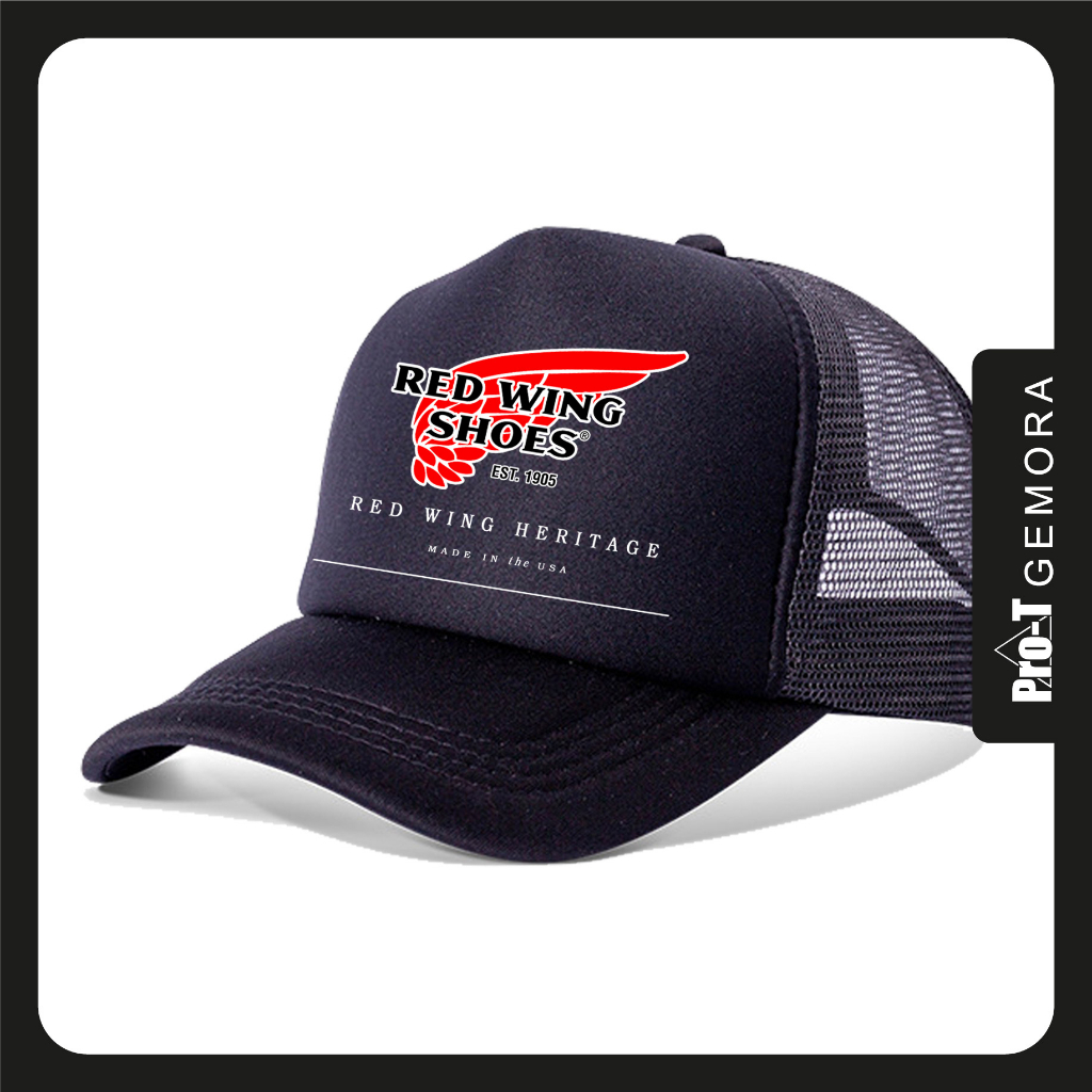 Red Wing Heritage Trucker Cap Adjustable Strap Topi | Shopee Malaysia