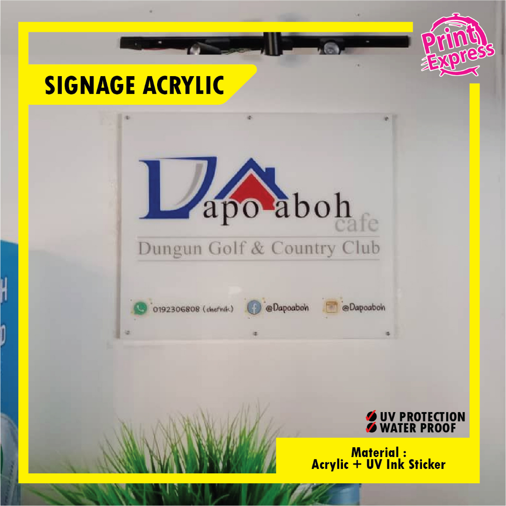ACRYLIC SIGNAGE | Acrylic Signboard, Signage, Custom | Shopee Malaysia
