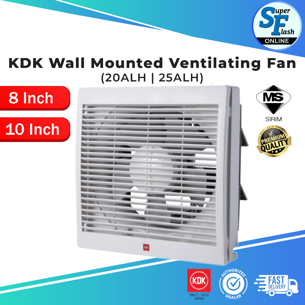 KDK 20ALH 8" 25ALH 10" Wall Mounted Ventilating Fan || Exhaust Fan ...