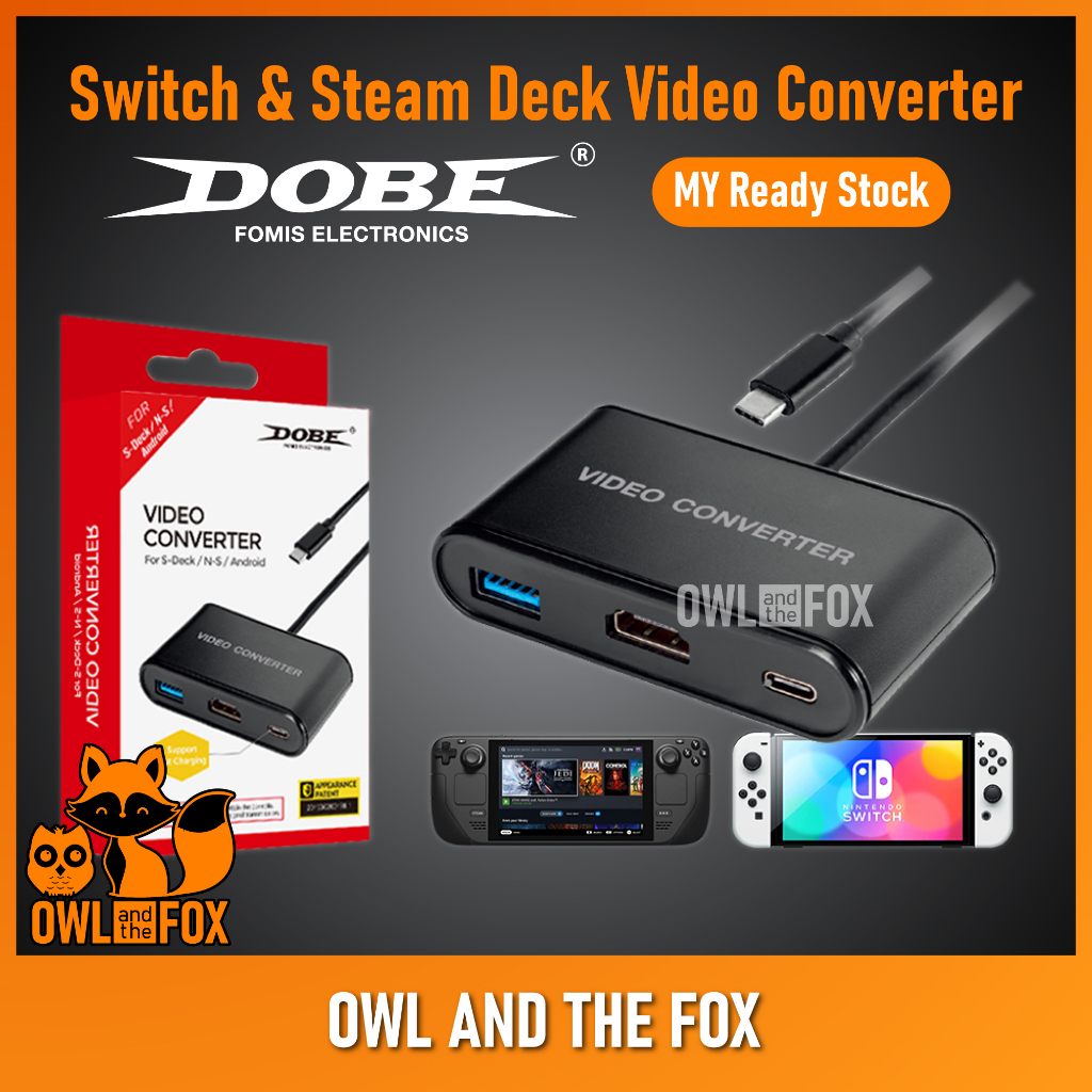 Dobe Switch Steam Deck Video Converter Adapter USB 3.0 HDMI Video ...