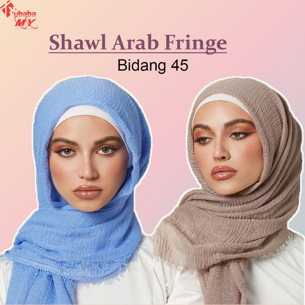 SHAWL ARAB FRINGE SOFT & IRON-Less COTTON, , STOCK READY IN MALAYSIA ...