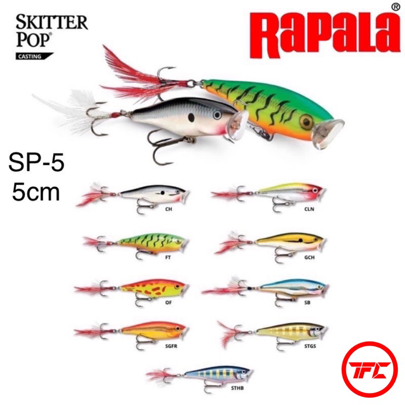 RAPALA Skitter Pop SP-5 Lure SP05 SP5 Popper 5cm | Shopee Malaysia