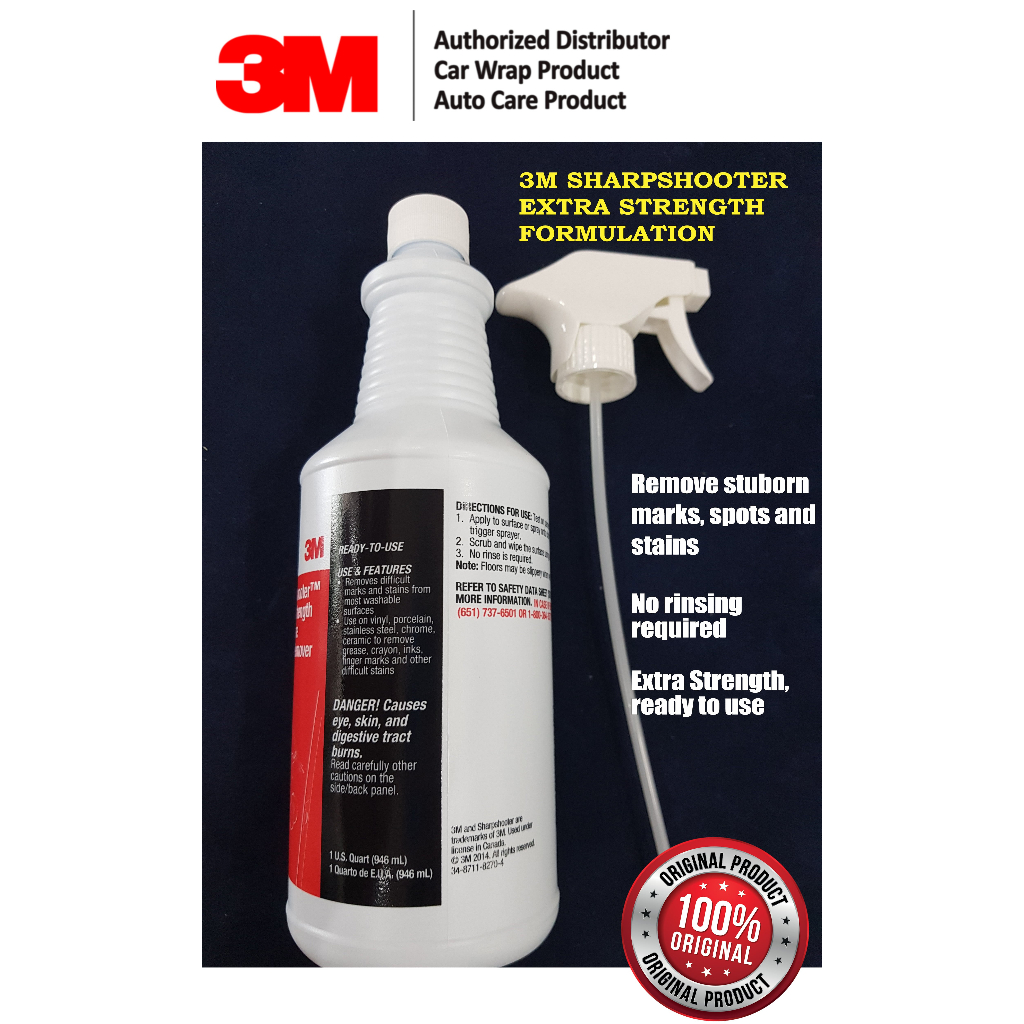 3M Sharpshooter Extra Strength No-Rinse Mark Remover Cleaning Materials ...