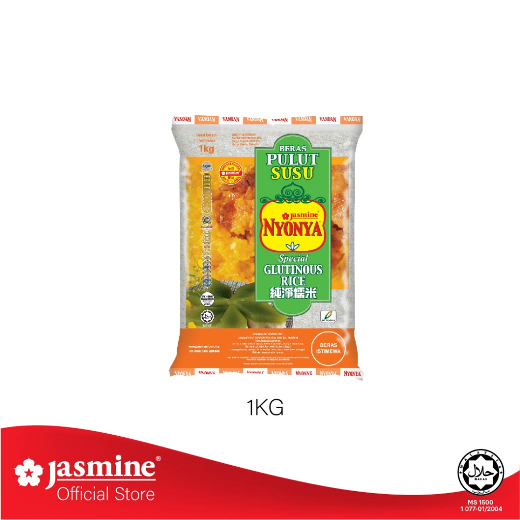 JASMINE Beras Pulut Susu Nyonya Glutinous Rice 1kg | Shopee Malaysia