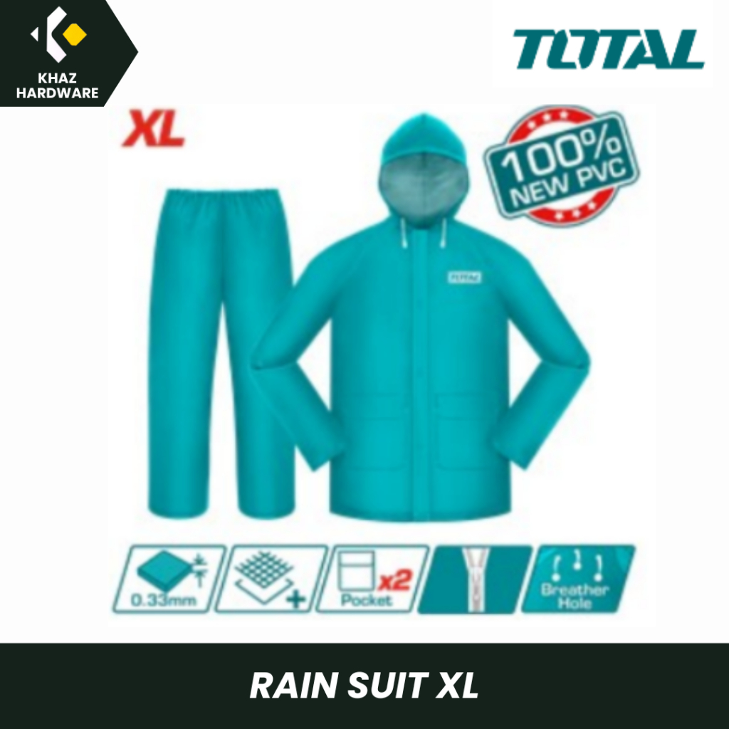 TOTAL RAIN SUIT XL( POLYESTER +PVC) (THTRS031) | Shopee Malaysia