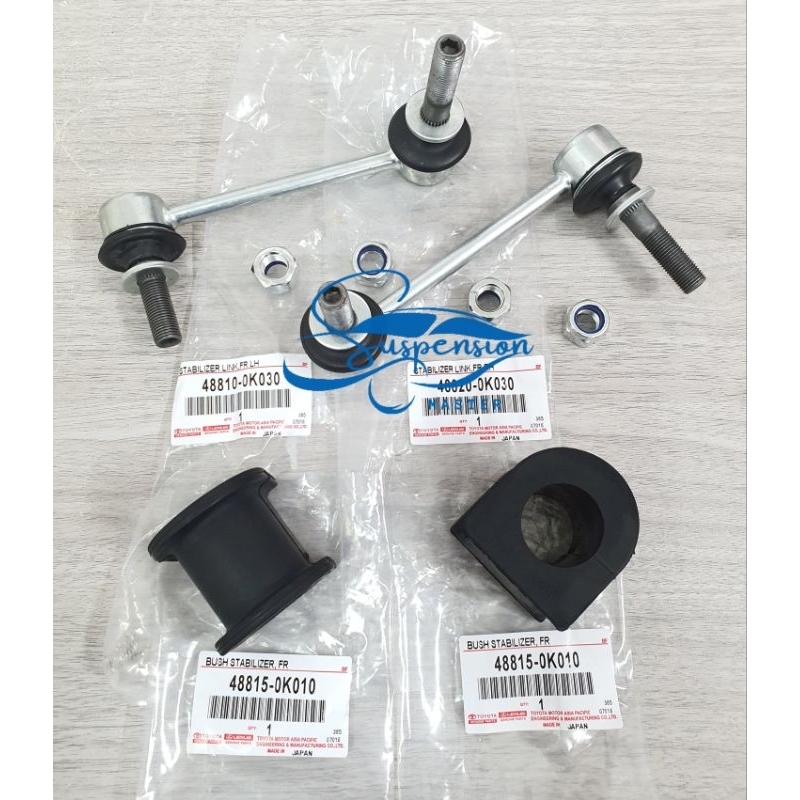 4 IN 1 SET - FRONT STABILIZER LINK/STABILIZER BUSH -TOYOTA HILUX VIGO ...