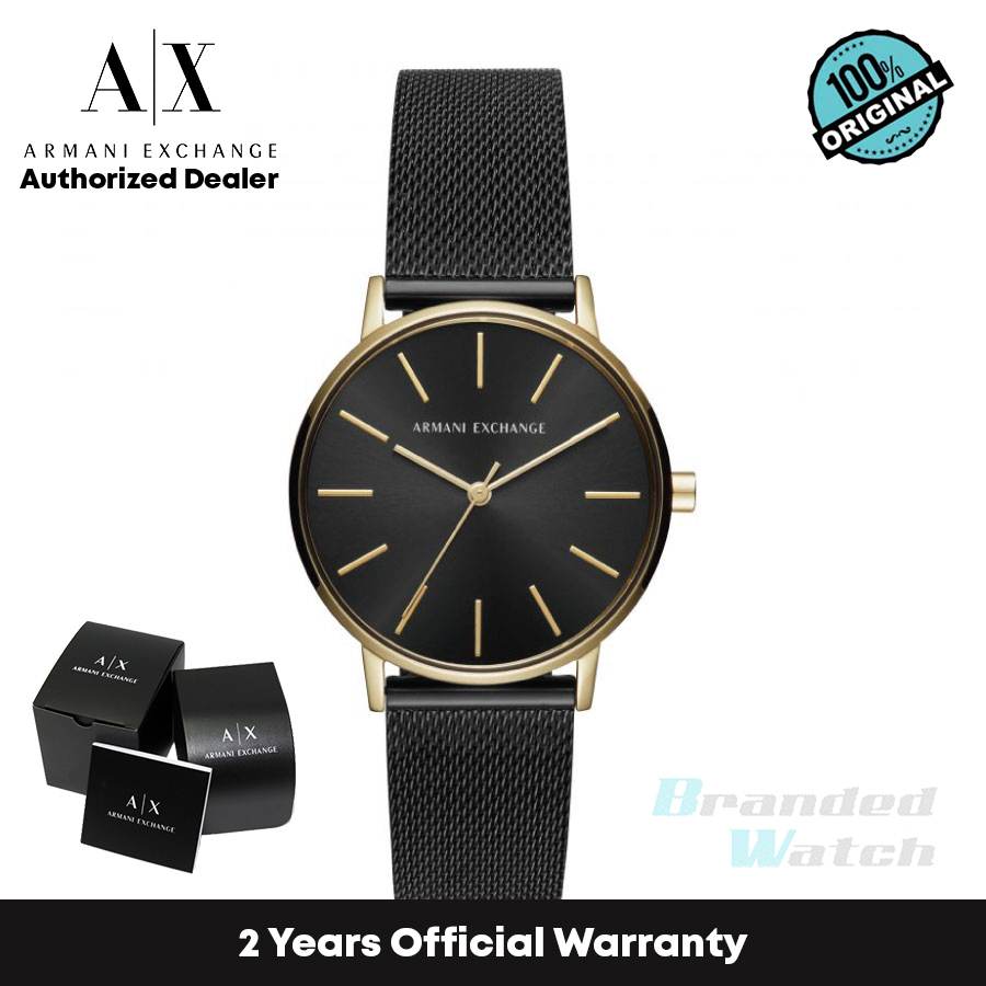 [Official Warranty] Armani Exchange AX5548 Women's Three-Hand Black ...