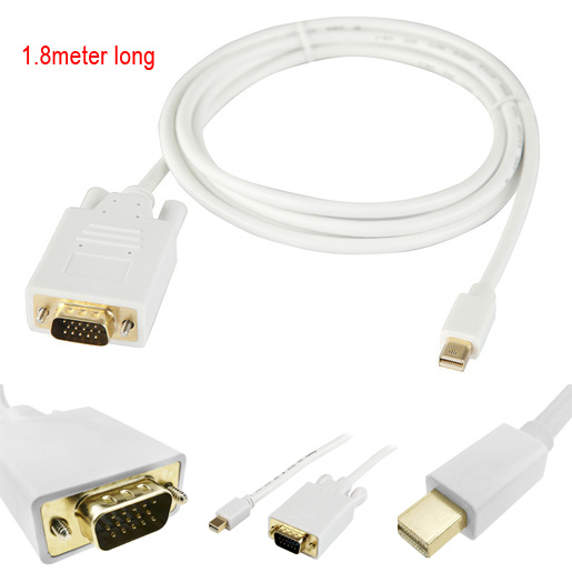Original Mini DP DisplayPort Mdp Display Port to VGA Video Cable 1.8m ...