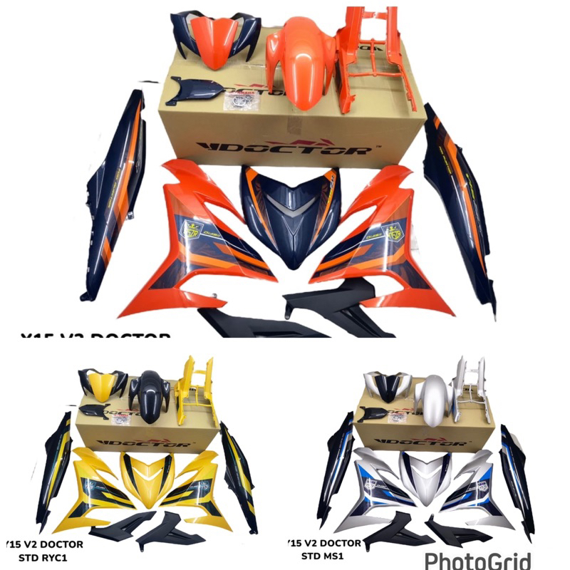YAMAHA Y15V2 Y15ZR Y150 V2 DOCTOR COVER SET STANDARD DESIGN NEW COLOUR ...