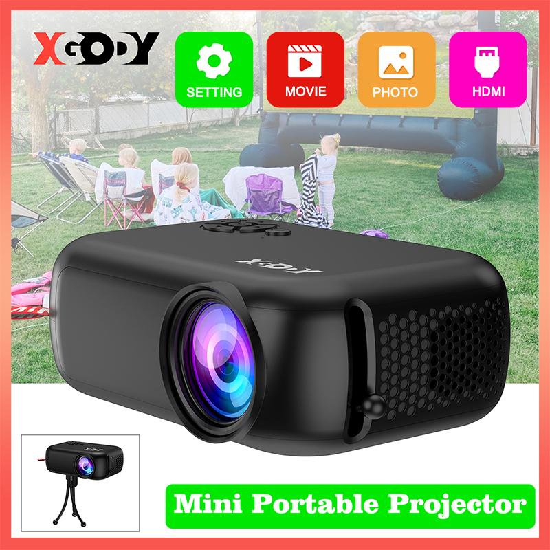 【Free Gift】A10 Mini Portable Projector 1080P HD LCD Home Theater Movie ...