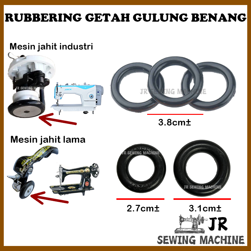Getah Mesin Jahit Industri / Rubber Ring Getah Gulung benang / Getah ...
