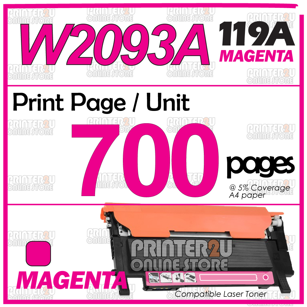 Set Compatible Toner to H* 119A W2090A W2091A W2092A W2093A For H ...