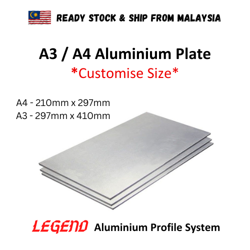 A3 A4 Size Aluminium Plate 1mm, 1.5mm, 2mm, 3mm, 4mm | Shopee Malaysia
