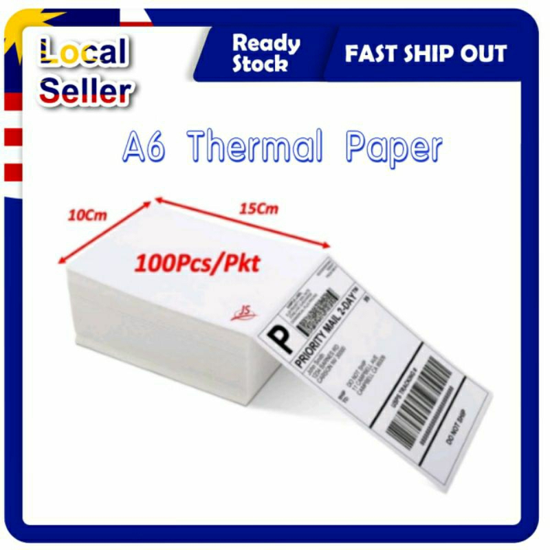 (A6 Size) Thermal Paper , Folding Paper = 100*150mm | Shopee Malaysia