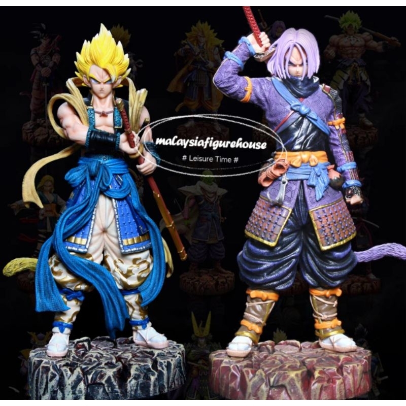 🔥BIG OFFER🔥31CM DRAGON BALL Z LK SAMURAI TRUNK GOGETA COPY RESIN FIGURE ...