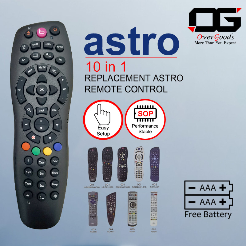 REMOTE CONTROL Replacement Astro 10 in 1 For ASTRO PVR, ASTRO BEYOND ...