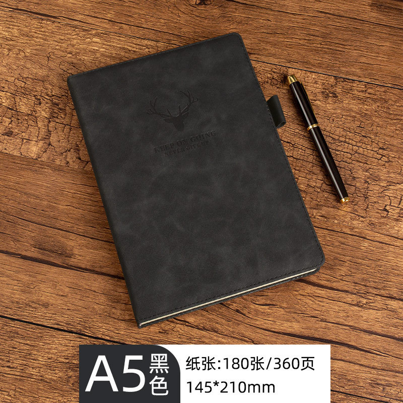 A5 Leather Notebook 360 Pages Paper Notepad Thick Cute Notebook School ...