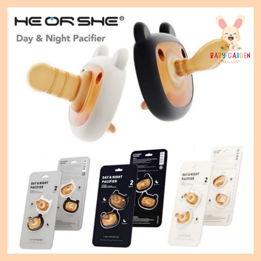 HeOrShe Day & Night Pacifier He Or She Pacifier Teether New Born Baby ...
