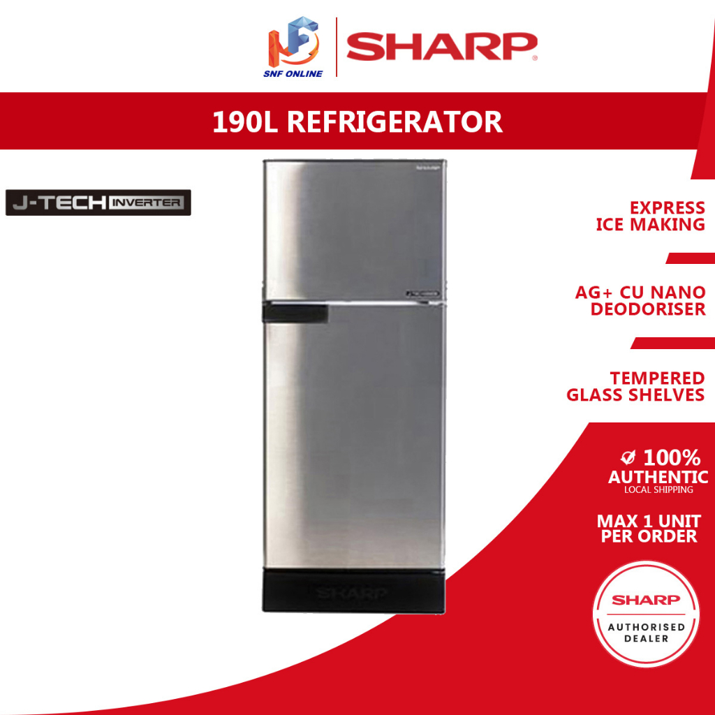 Sharp Huggy Inverter Series Fridge (190 L) SJ209MS | Shopee Malaysia