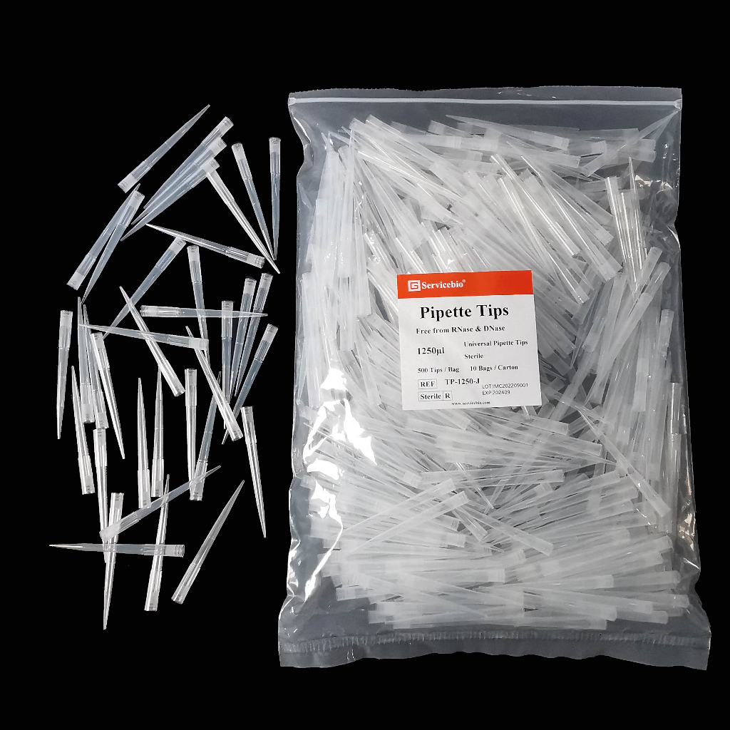 SERVICEBIO Pipette Tips Bulk Packed Sterile DNase RNase Free 10ul 200ul ...