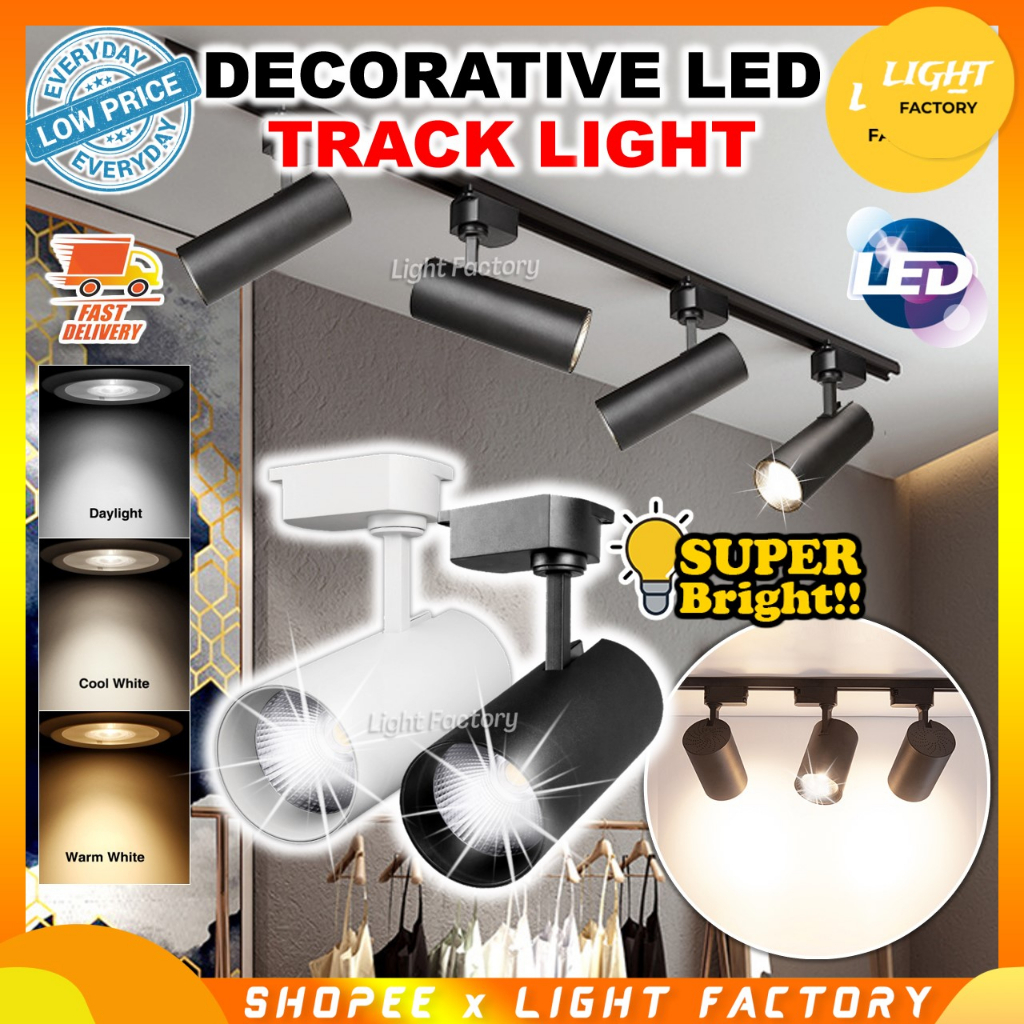 🔥HOT🔥 Lampu Track Light LED 7W 12W 20W 35W Black/White COB LED ...