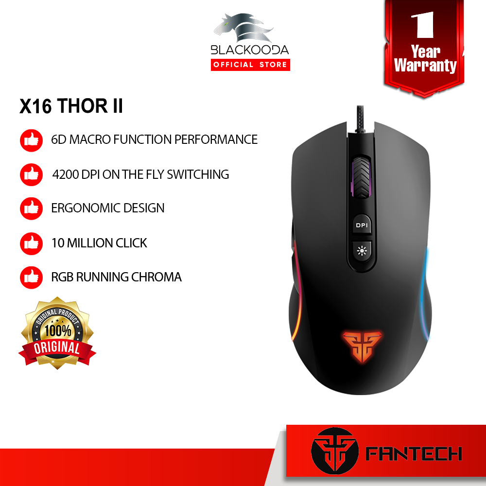 FANTECH X16 THOR ll MACRO RGB GAMING MOUSE | Shopee Malaysia