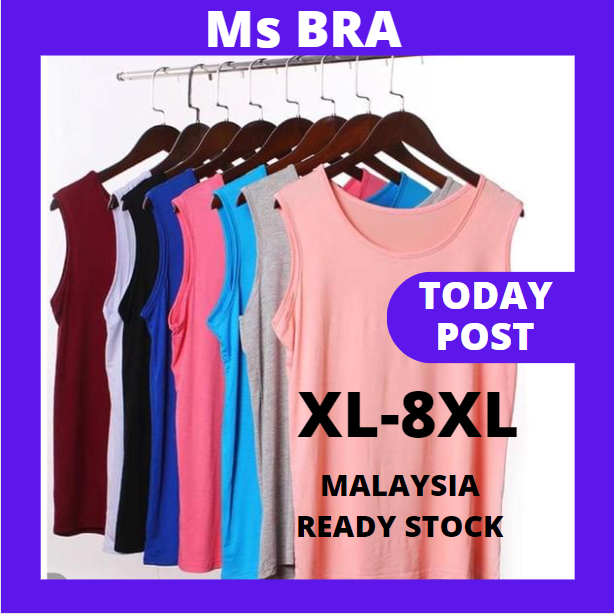 READY STOCK(A) Big Size Singlet Women Modal Cotton Wear Ladies Top 5xl 6xl 7xl 8xl Plus Size ...