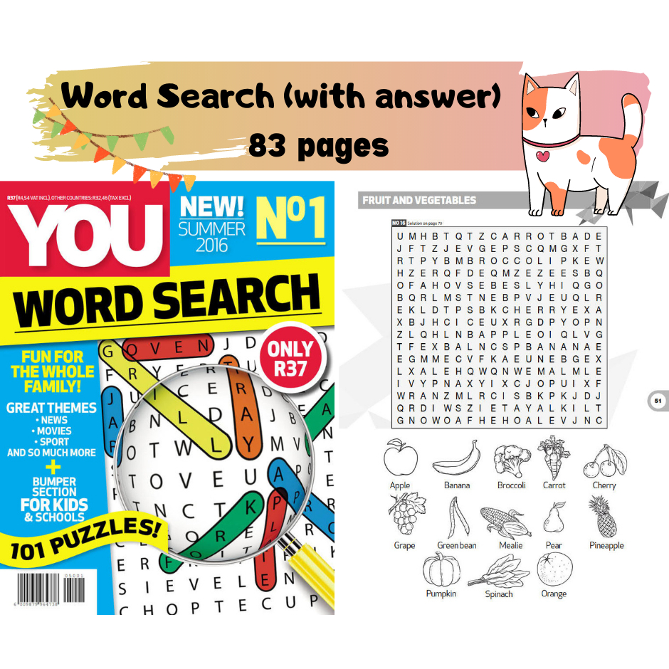 A262 - [PDF] YOU Word Seach 83 pages (with answer) - student parent ...