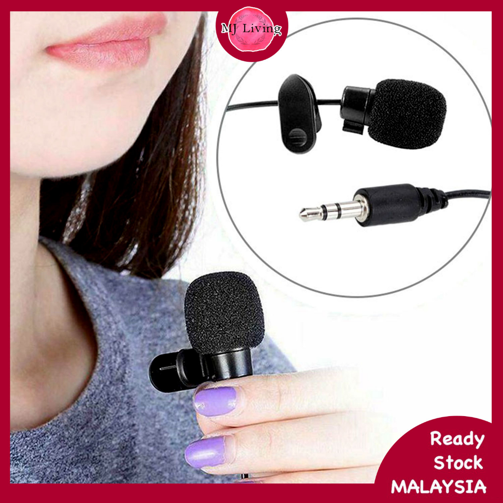 3.5mm Mini Microphone Mic Hands Free Clip For PC Laptop Loudspeaker ...