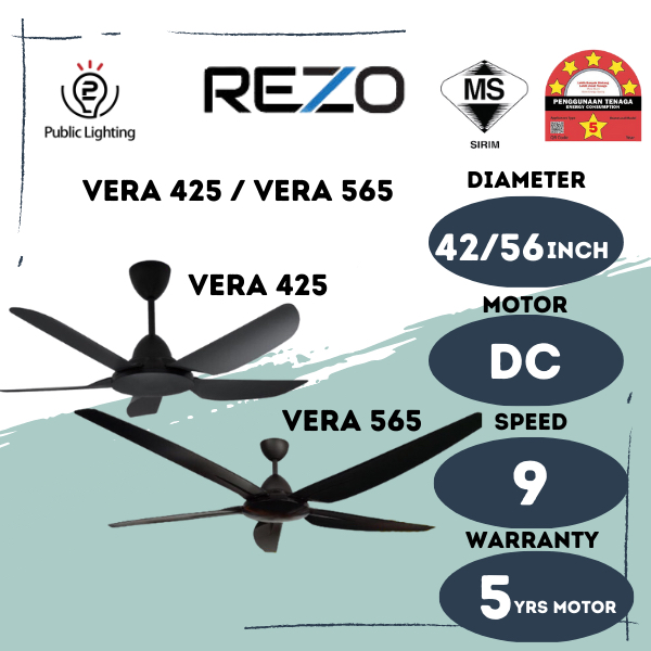 REZO Ceiling Fan [VERA 425] [VERA 565] | Shopee Malaysia