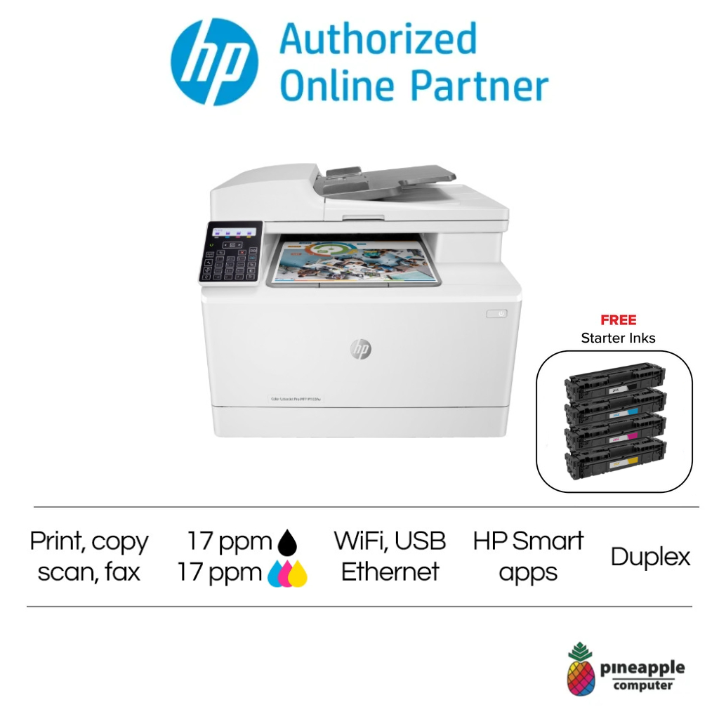 HP M183FW Color LaserJet Pro Multi Function Printer - 7KW56A [Print ...