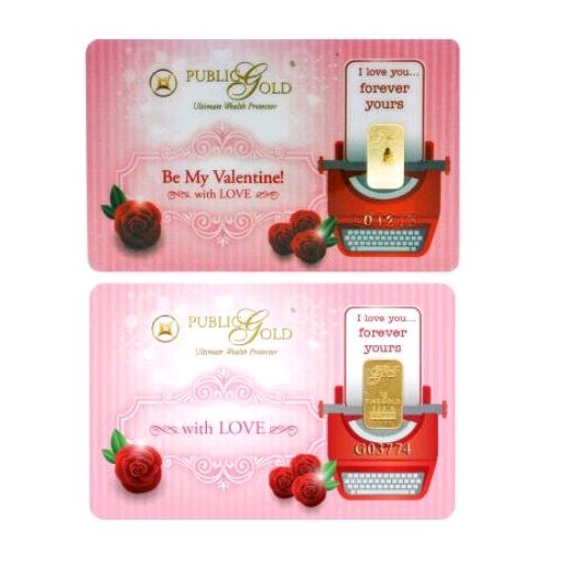 Public Gold PG Gold Bar (1g) (Au 999.9) 24K - Valentine / Love | Shopee ...