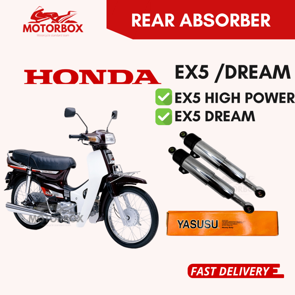 100% ORIGINAL YASUSU HONDA EX5 DREAM EX5 HIGH POWER REAR ABSORBER BELAKANG SHOCK ABSOBER ASORBER ...