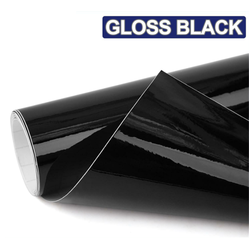 Glossy Black 30cm X 135cm Decal Vinyl Film Wrap Roll Adhesive Car ...