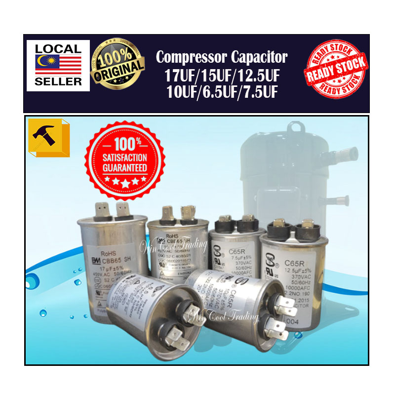 CBB65/C65R Fan Motor/Blower Fan Capacitor 6.5uF /7.5uF/ 10uF / 12.5uF ...