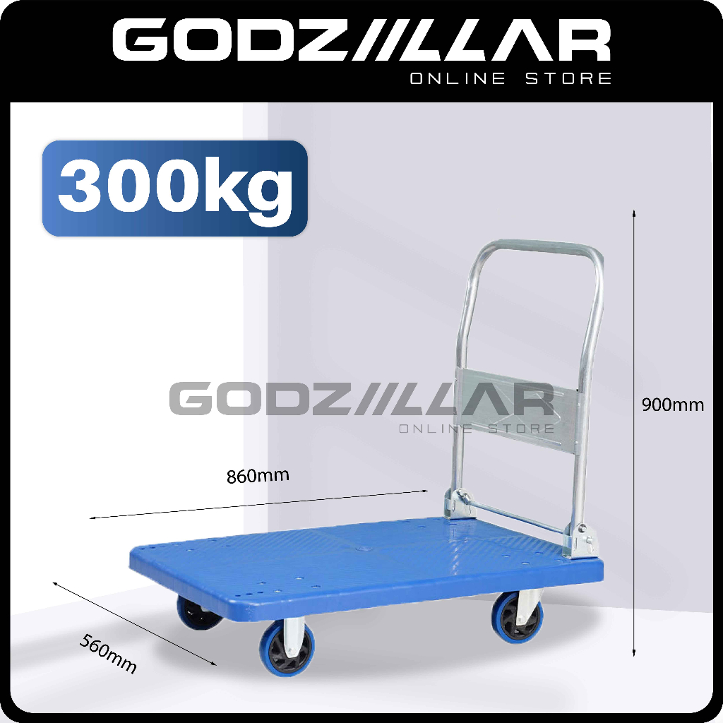 Trolley Portable Hand Truck Iron PVC Foldable Small Trolley Barang Plastic Trolley Lipat Troli ...