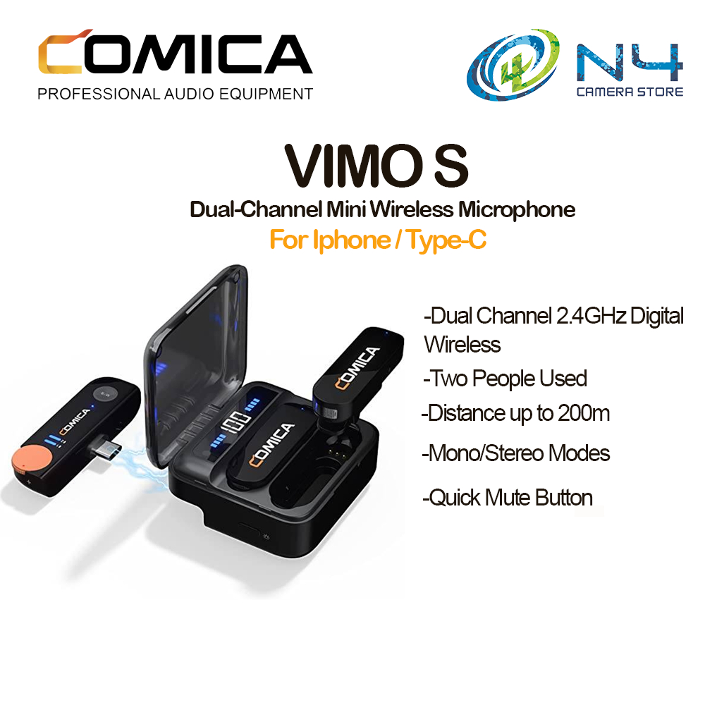 COMICA 2.4G Dual Channel Mini Wireless Microphone VIMO S VIMO-S UC VIMO ...