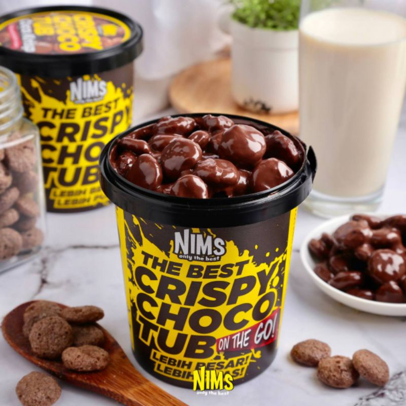 PROMO NIMS Crispy Choco Tub 🍫 RANGUP GILA + COKLAT PADU 🤤 Confirm ...