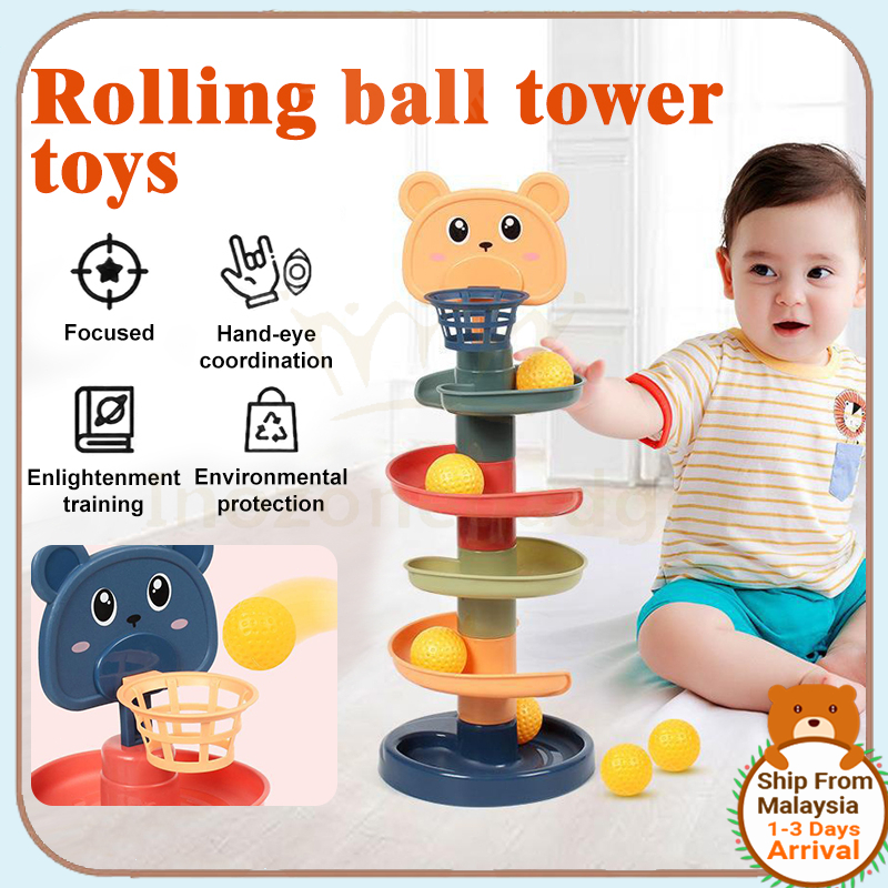 NEW 7 Layer Fun Rolling Slide Ball Insert Ball Stack Tower Gliding Ball ...