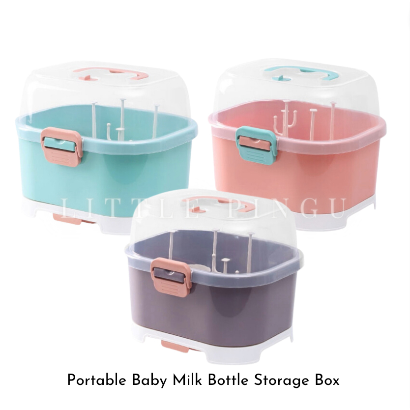 Portable Baby Milk Bottle Storage Box Bottle Drying Racks | Shopee Malaysia