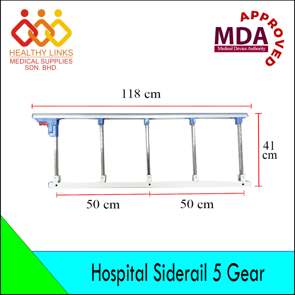 Hospital Stainless Steel Siderail Fall Protection Railing Bedside Fence ...