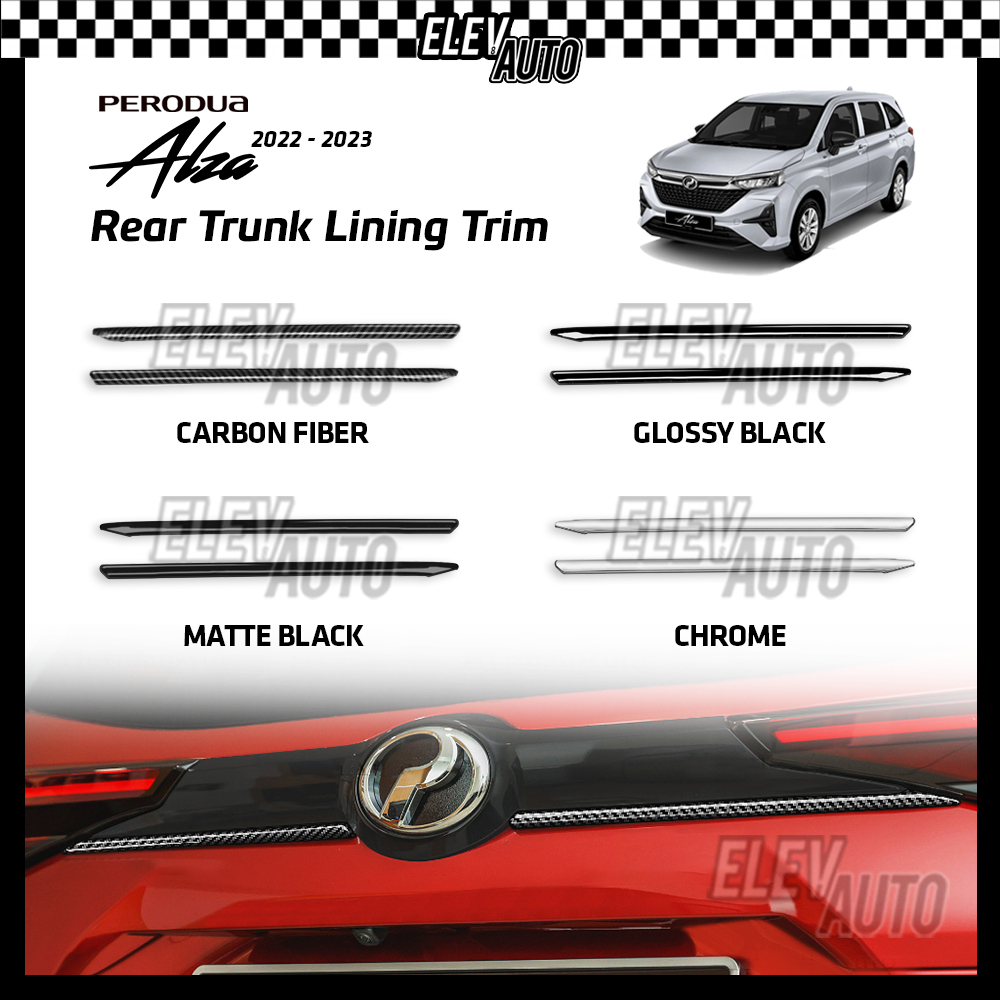 Perodua Alza D55L 2022 2023 Rear Trunk Lining Trim Chrome Carbon Glossy ...