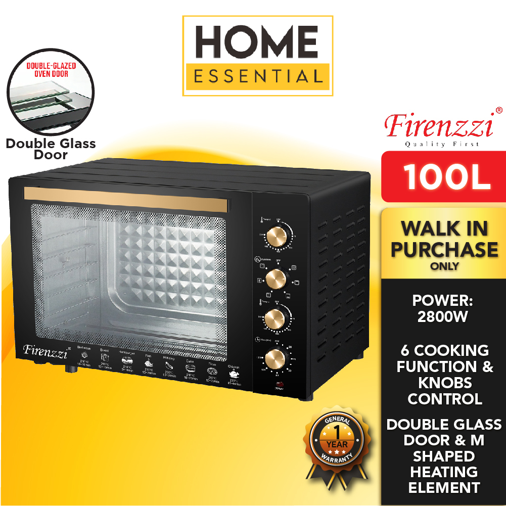 Firenzzi 100L Counter Top Oven TO-5210 | TO-5110 | 6 Cooking Functions ...